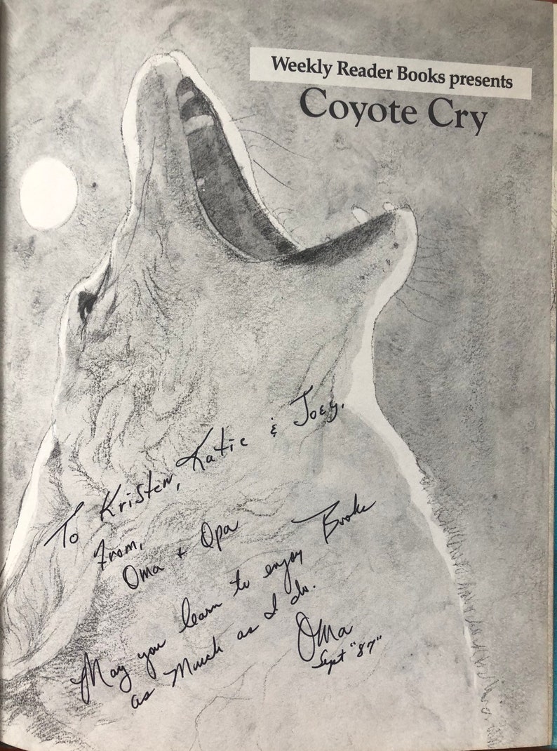 Coyote Cry by Byrd Baylor HB 1972 - Etsy