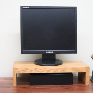 Computer Monitor Stand Modern Style Golden Oak Finish - Etsy