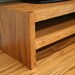 TV Riser Stand in Modern Style Oak Wood Double Tier in Medium Finish - Etsy