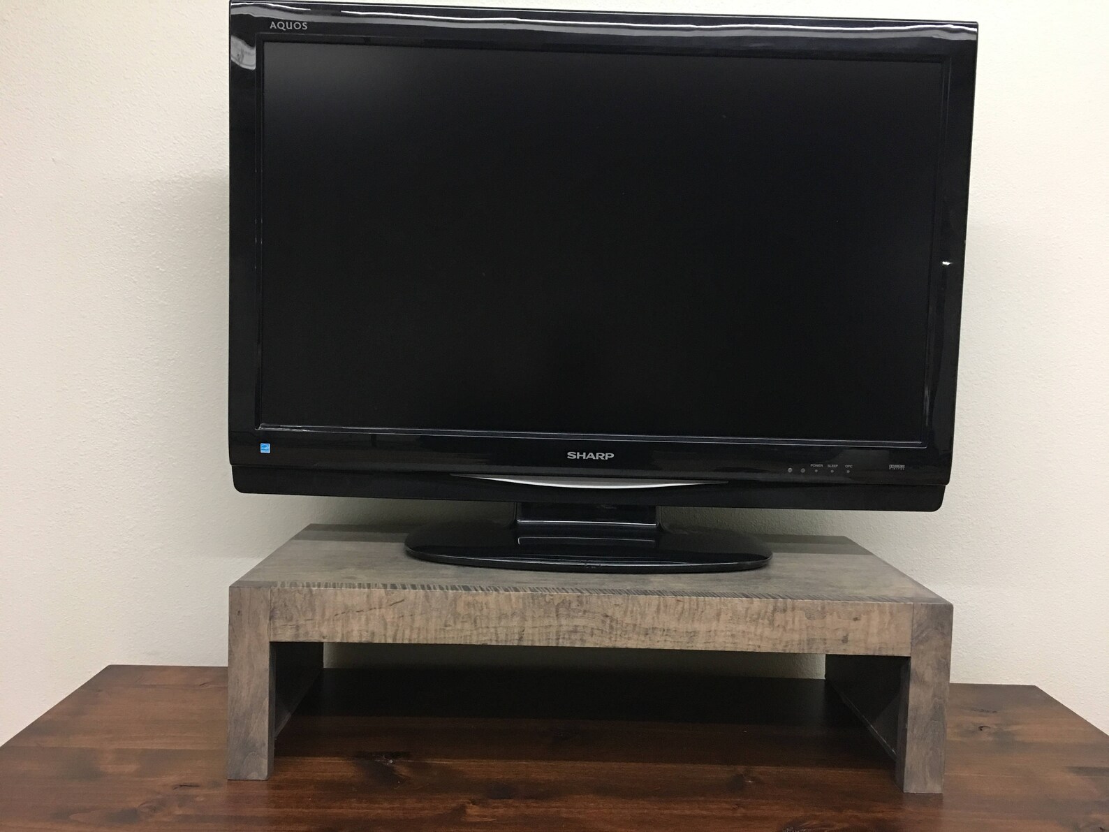 Maple Wood TV Riser Stand Modern Style With Medium Finish | Etsy