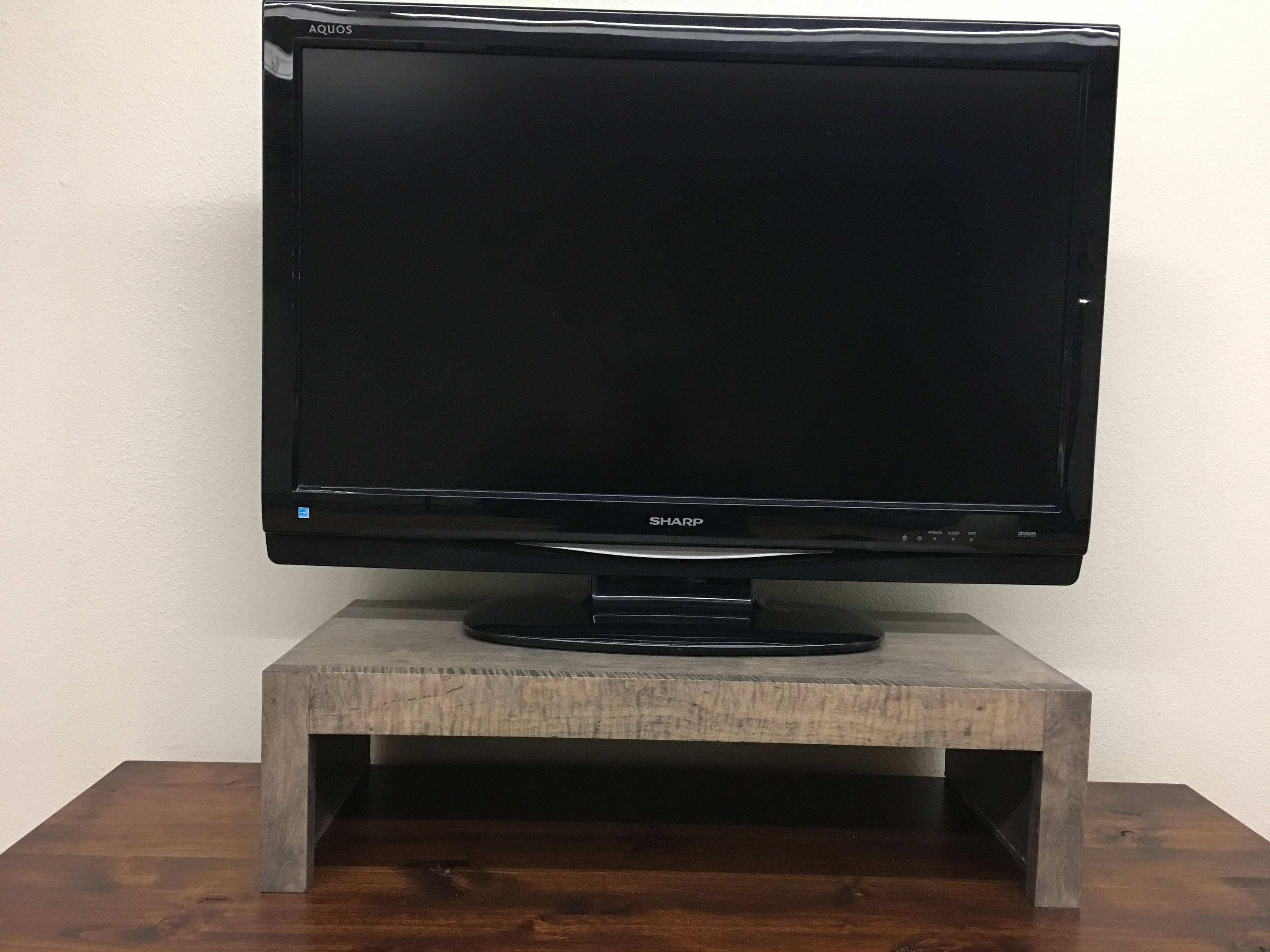 Maple Wood TV Riser Stand Modern Style with Medium Finish | Etsy