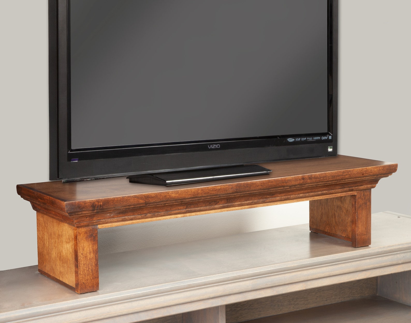 TV Riser Stand in Alder Traditional CROWN Style With Mocha - Etsy