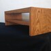 TV Riser Stand in Modern Style Oak Wood Double Tier in Medium Finish - Etsy