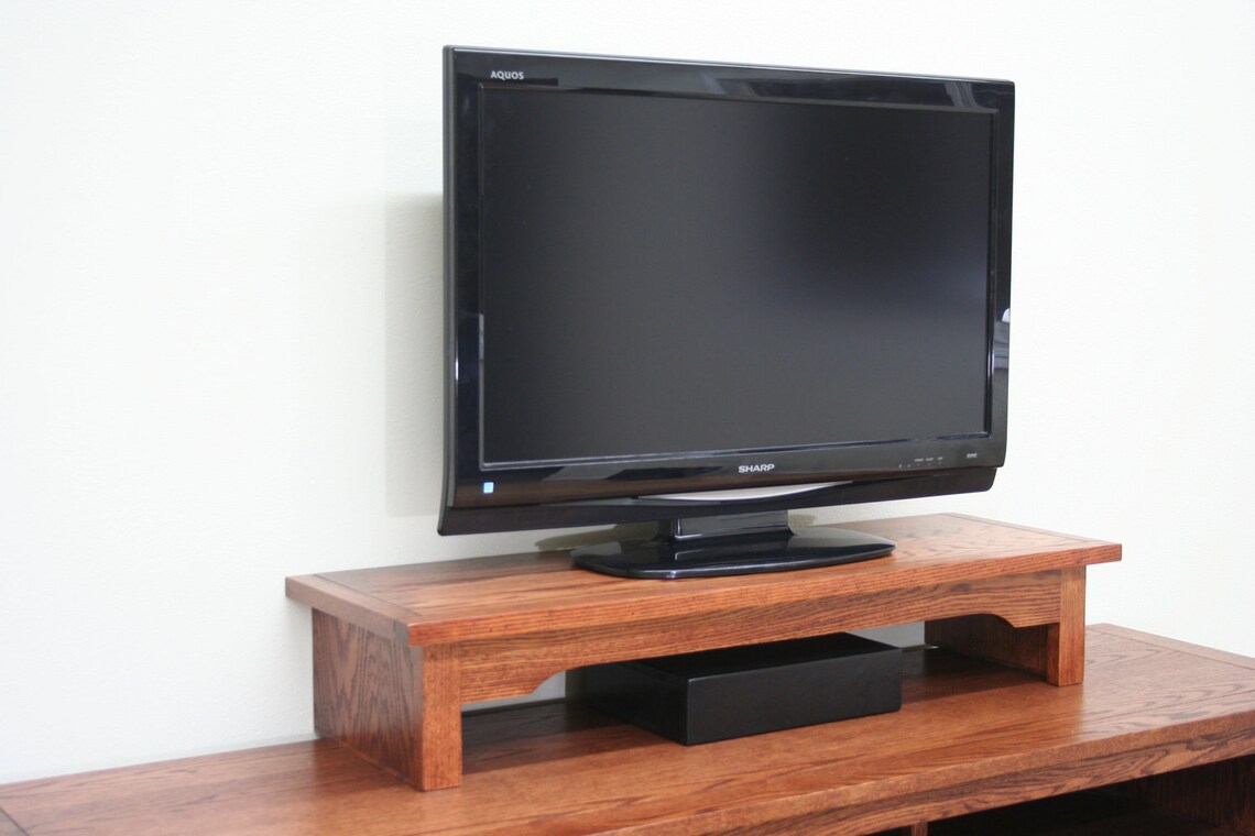 Mission Oak Style TV Riser Stand in Cherry Finish Arts and - Etsy