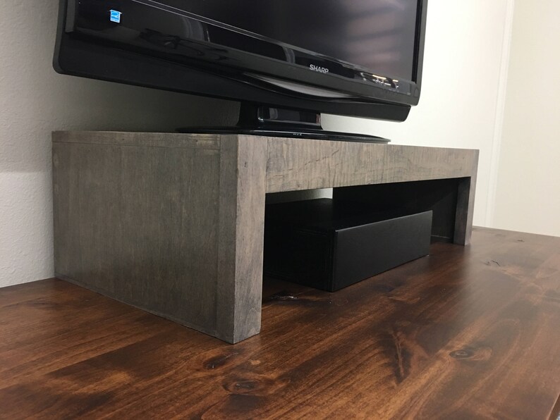 Maple Wood TV Riser Stand Modern Style With Medium Finish | Etsy