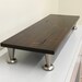 TV Riser Stand Solid Rustic Wood With Pillar Footing in Slate - Etsy