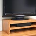 TV Riser Stand in Modern Style Oak Wood Double Tier in Medium Finish - Etsy