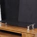 TV Riser Stand in Solid Oak With Pillar Footing in Black Finish - Etsy