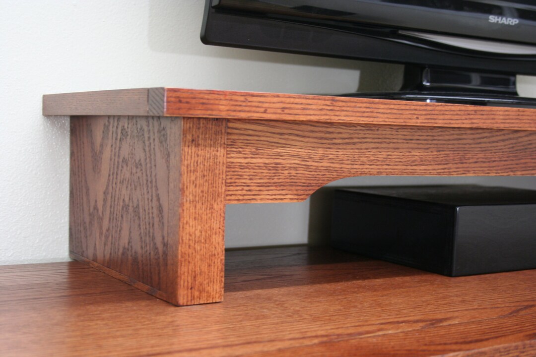 Mission Oak Style TV Riser Stand in Cherry Finish Arts and Craft ...