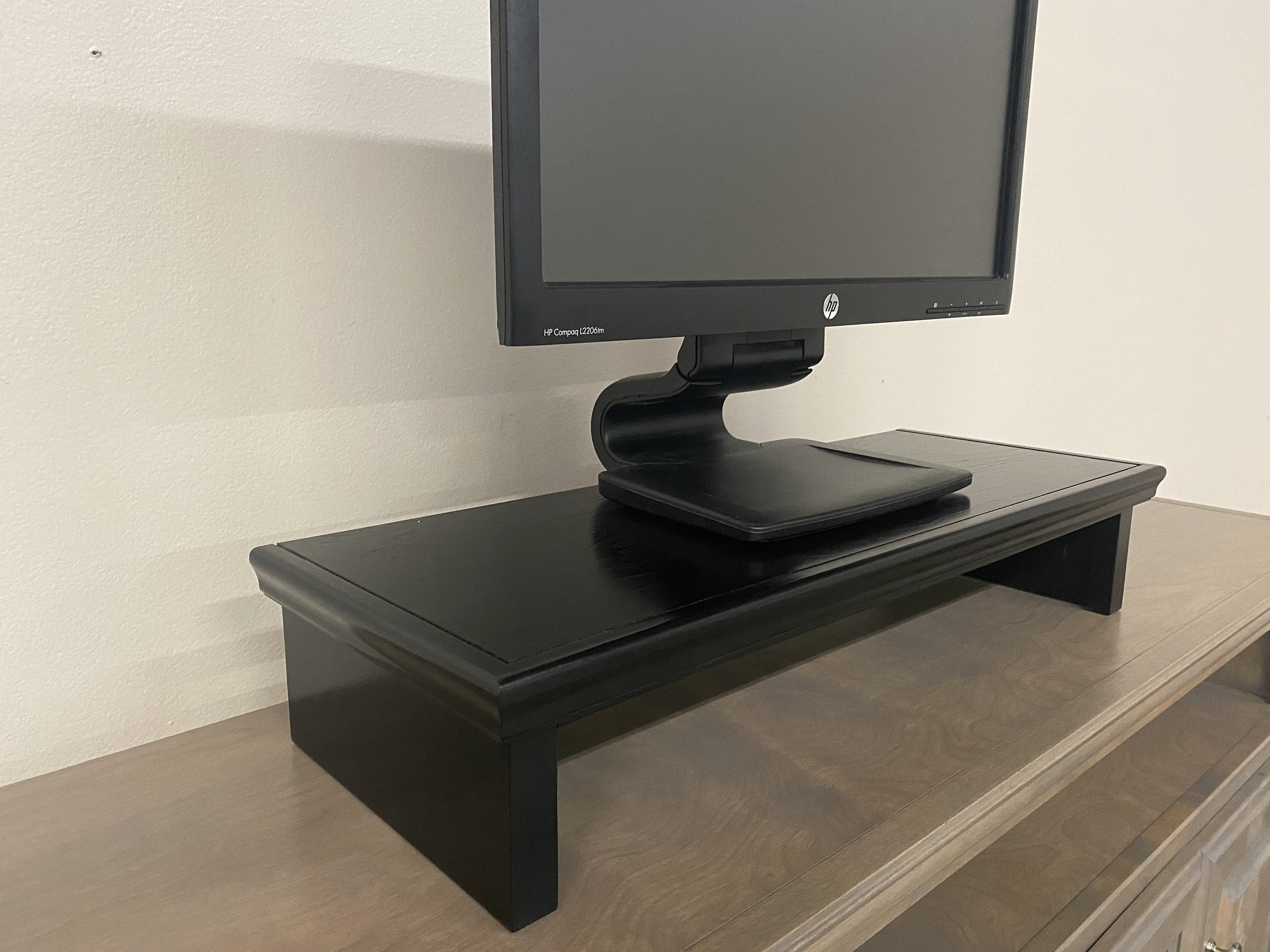 Computer Monitor Stand Traditional Style Birch Wood With Mocha - Etsy