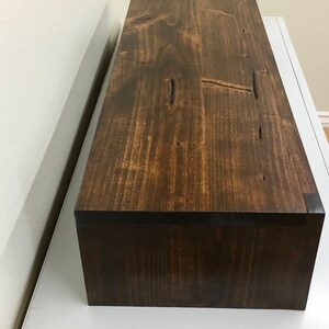 Solid Wood TV Riser Stand in Rustic Style With Mocha Finish - Etsy