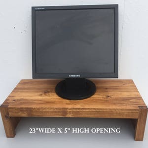 Solid Wood TV Riser Stand in Rustic Style With Mocha Finish - Etsy