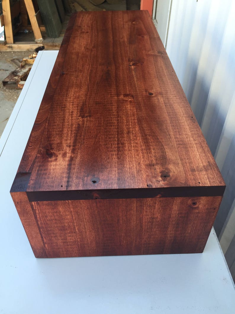 Solid Wood TV Riser Stand in Rustic Style With Mocha Finish | Etsy