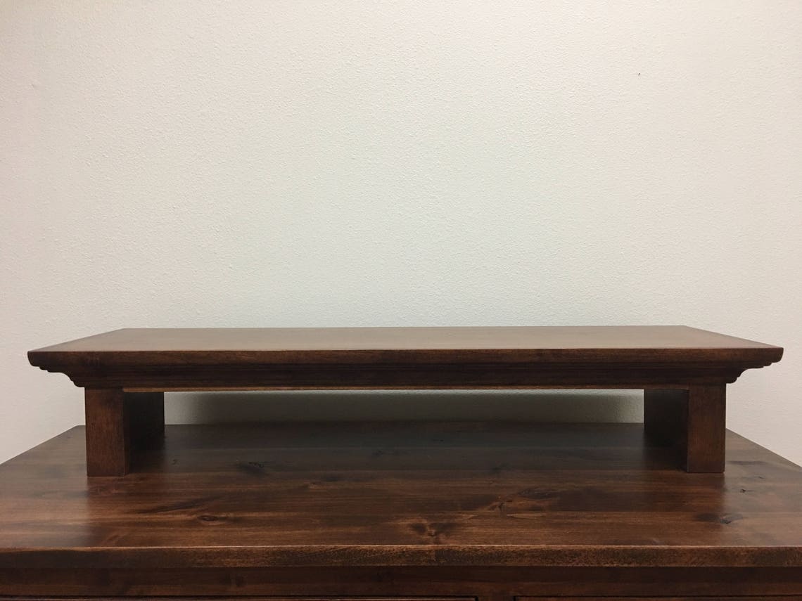TV Riser Stand in Alder Traditional CROWN Style with Mocha | Etsy