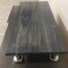 TV Riser Stand Solid Rustic Wood With Pillar Footing in Slate - Etsy