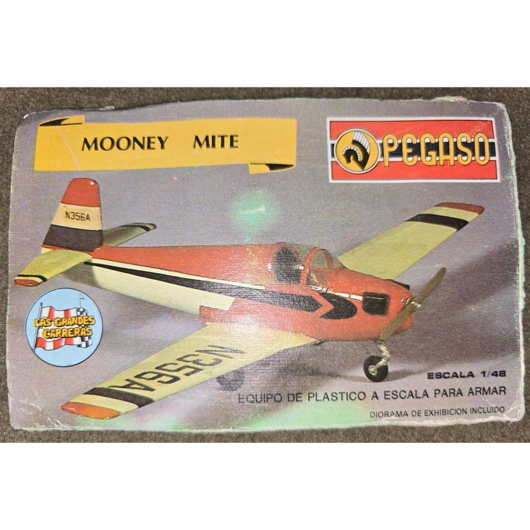 1976 Pegaso Mooney Mite Model Airplane Kit 1/48 Scale Plastic Diorama ...