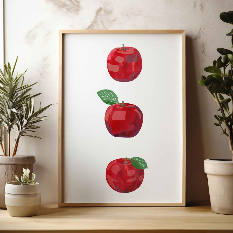 Apple Print - Etsy
