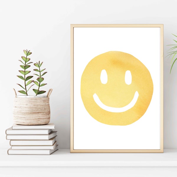 Large Smiley Face Poster - Etsy