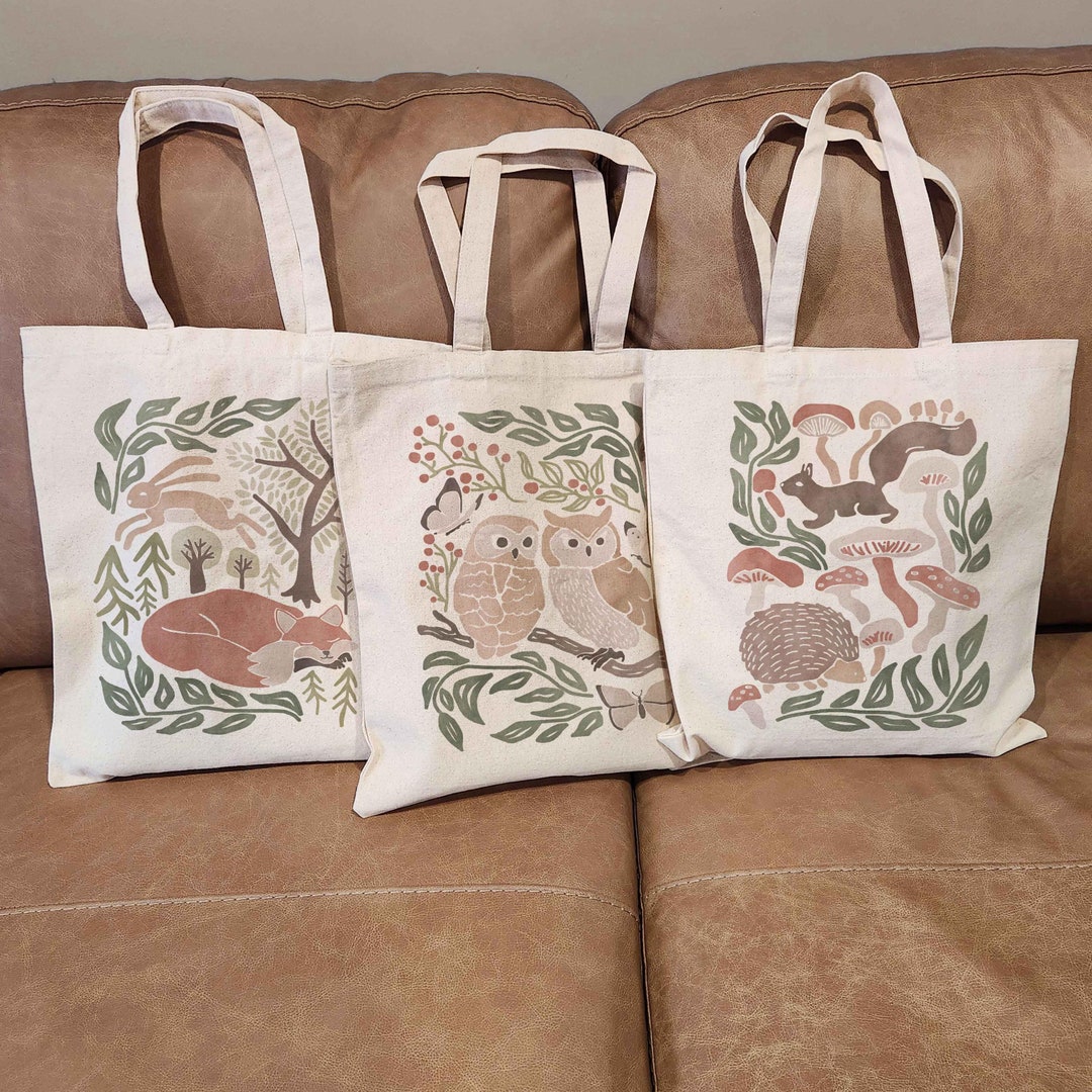 Cottagecore Tote Bag, Woodland Bag Reusable Shopping Bag Cottagecore ...