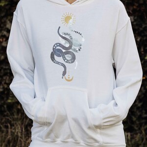 Snake Hoodie, Celestial Hoodie, Snake Lover Hoodie, Yin Yang Snake ...