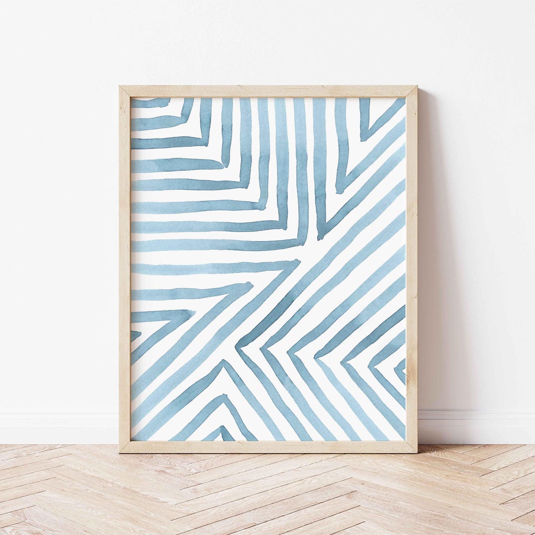 Light Blue Printable Wall Art, Teal Printable Abstract Art Bathroom ...