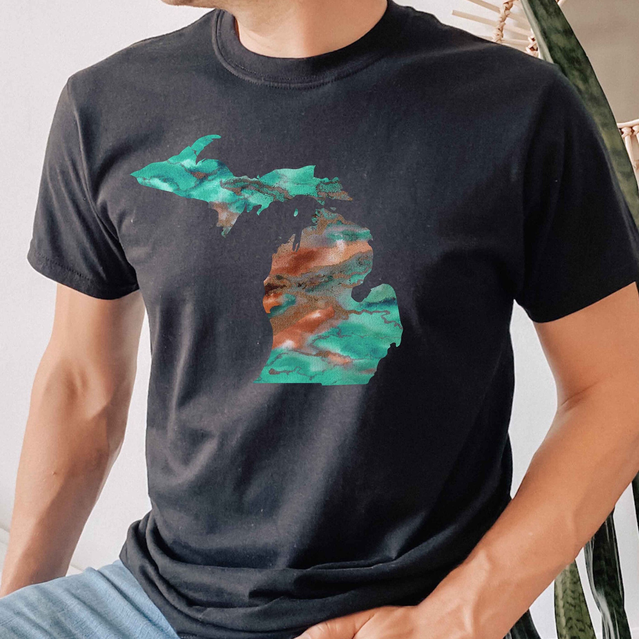 Copper Michigan Shirt, Michigan Gifts, Michigan Tshirt, Michigan Lover ...