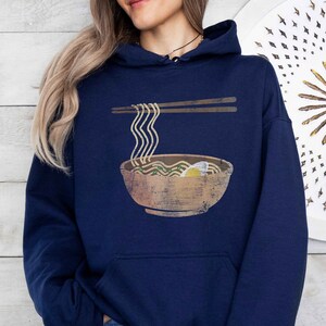 Vintage Ramen Hoodie, Ramen Lover Gift Sweatshirt Japanese Noodle ...