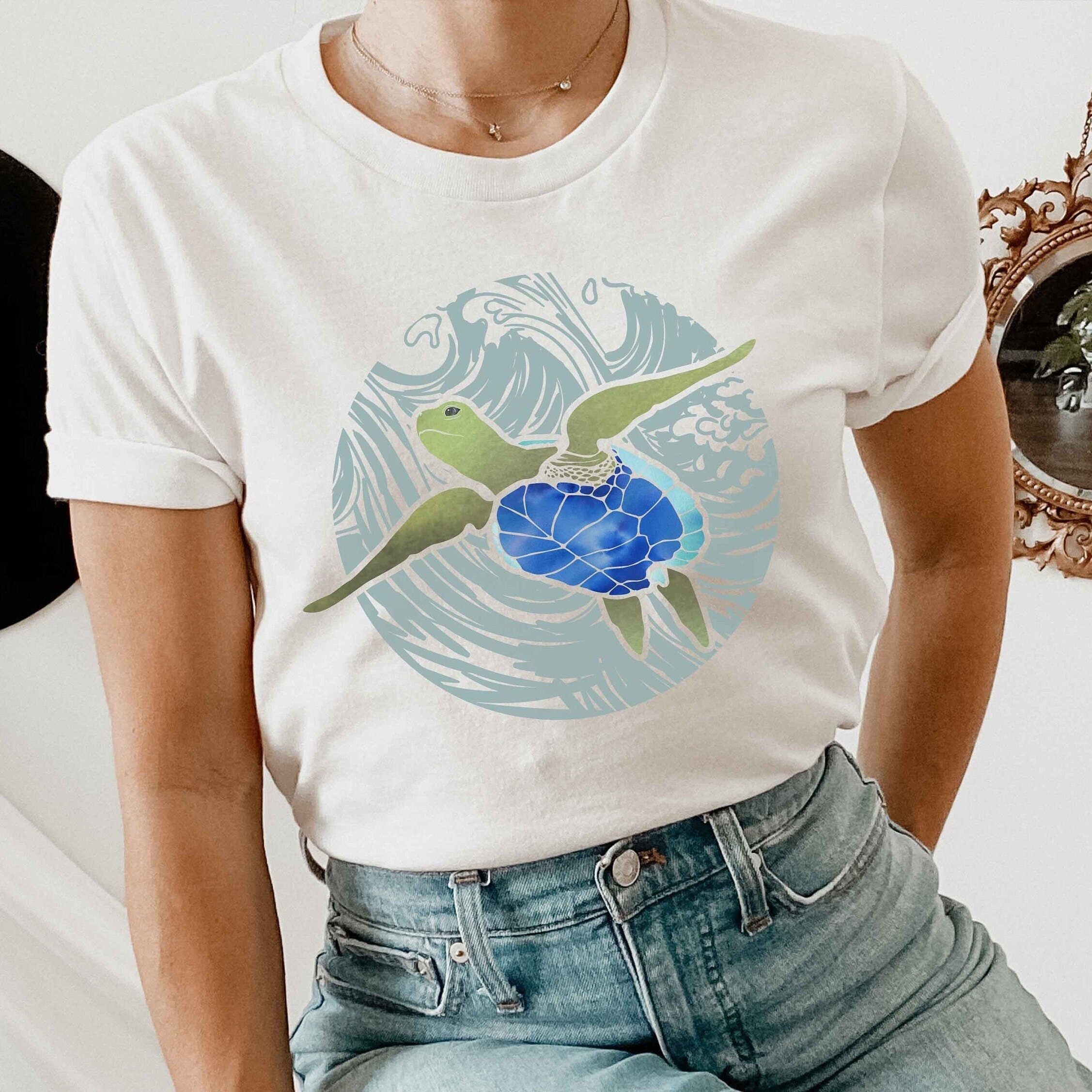 Sea Turtle Shirt, Summer Shirt Sea Turtle Gifts Vacation Tshirt Turtle ...