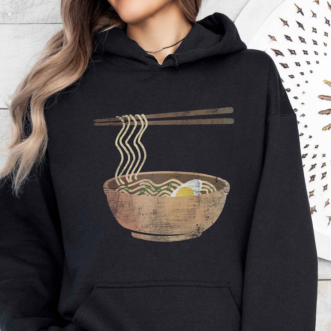 Vintage Ramen Hoodie, Ramen Lover Gift Sweatshirt Japanese Noodle ...