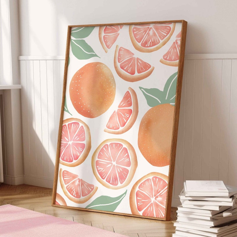 Grapefruit Print - Etsy