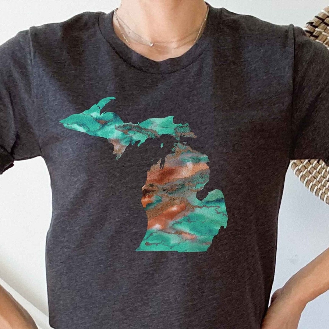 Copper Michigan Shirt, Michigan Gifts, Michigan Tshirt, Michigan Lover ...