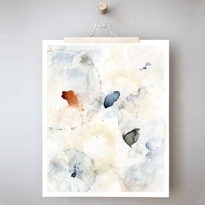 Abstract Painting Wall Art Print Set of 3, Soothing Subtle Watercolor ...