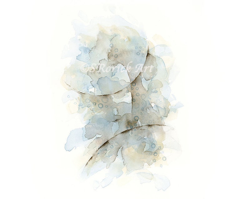 Art Print Set of 3 Abstract Watercolor Paintings, Matching Artwork for ...