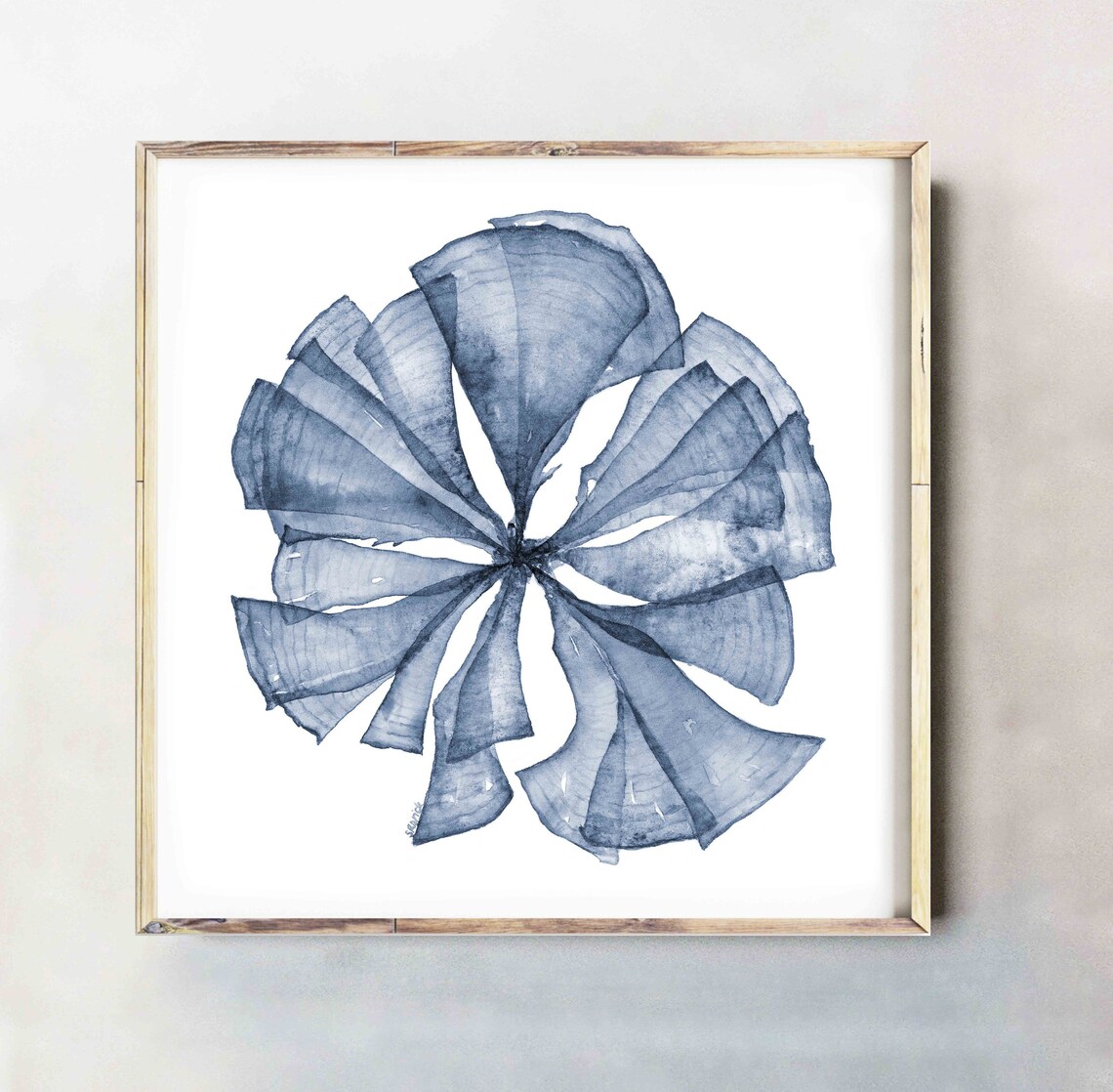 Small Coral Sea Fan Illustration Watercolor Print, Nautical Wall Art ...