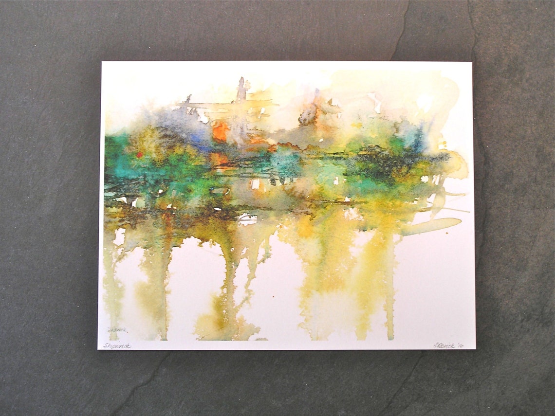 Abstract Art Print of Watercolor Painting, Living Room Wall Decor ...