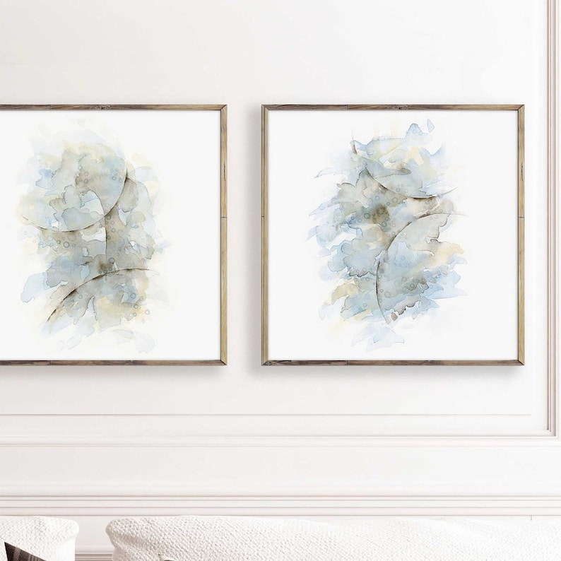 Square Print Set Living Room Wall Art Set of 3 Prints - Etsy UK