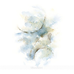 Abstract Blue Art, 3 Piece Wall Art, Triptych Abstract Painting Set of ...