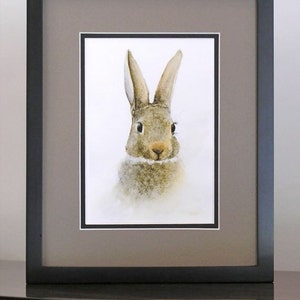 Rabbit Art Print, Bunny Watercolor, Farmhouse Wall Decor, Farm Animal ...