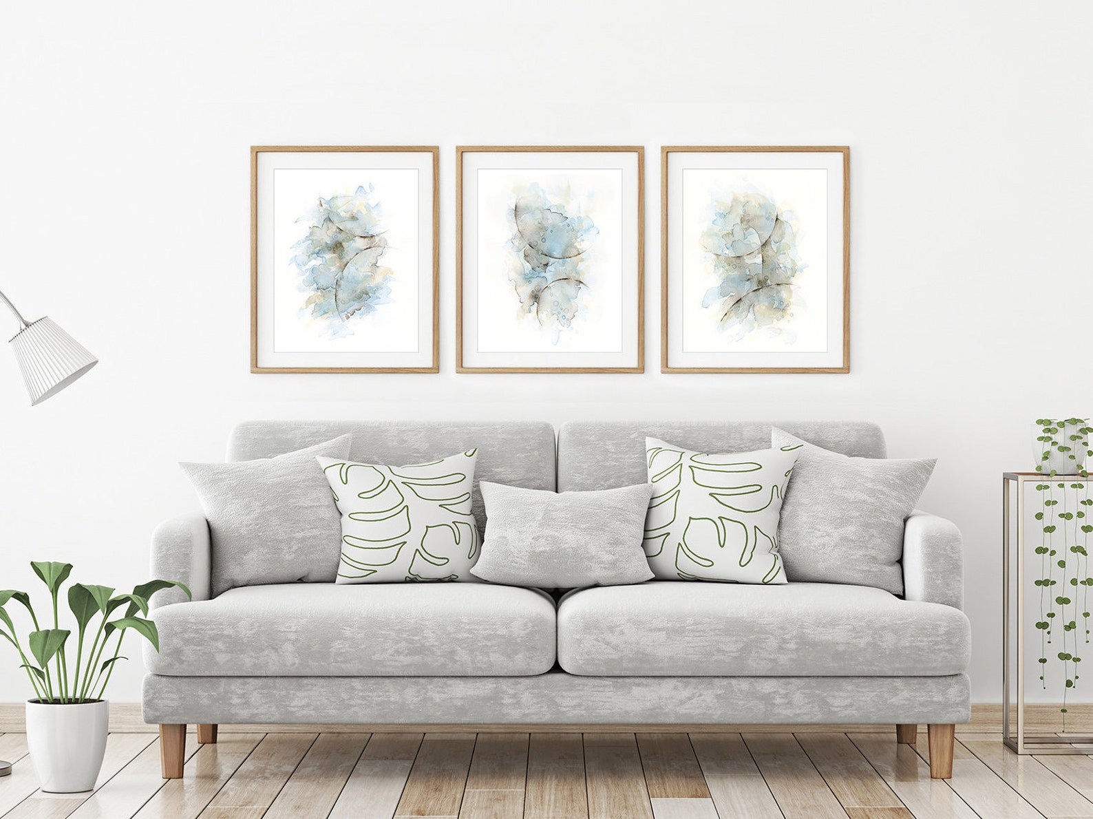 Art Print Set of 3 Abstract Watercolor Paintings, Matching Artwork for ...