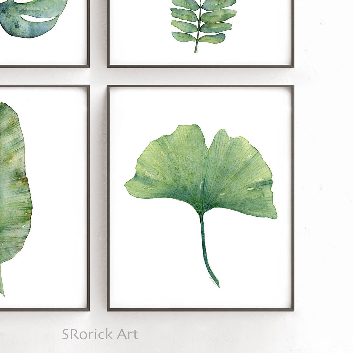 Tropical Wall Art Ginkgo Leaf Print Botanical Print of | Etsy