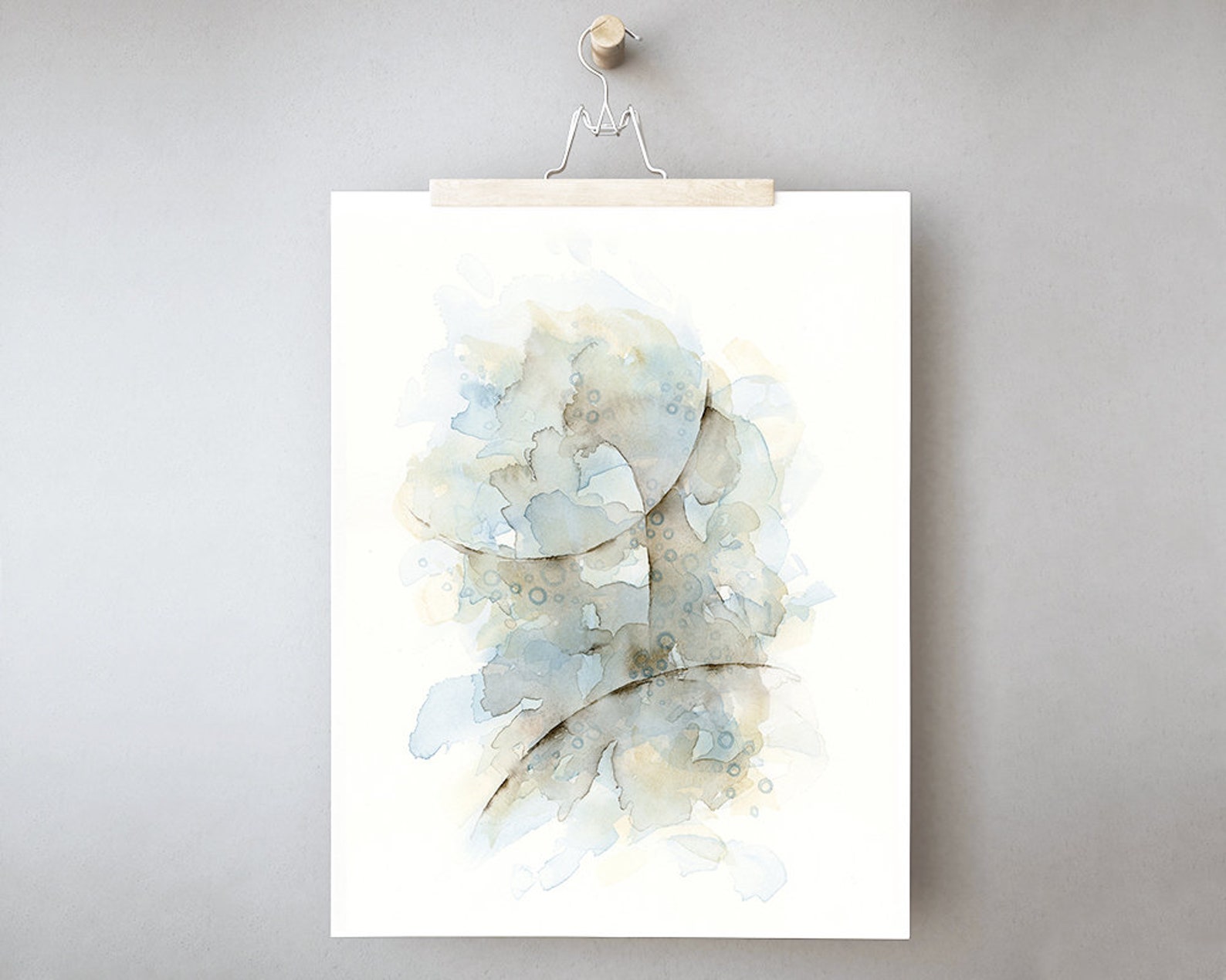 Art Print Set of 3 Abstract Watercolor Paintings, Matching Artwork for ...