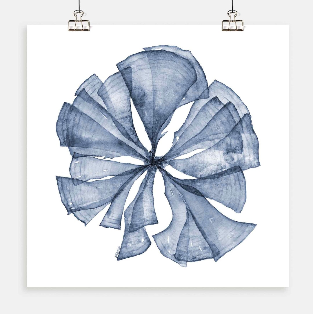 Small Coral Sea Fan Illustration Watercolor Print, Nautical Wall Art ...