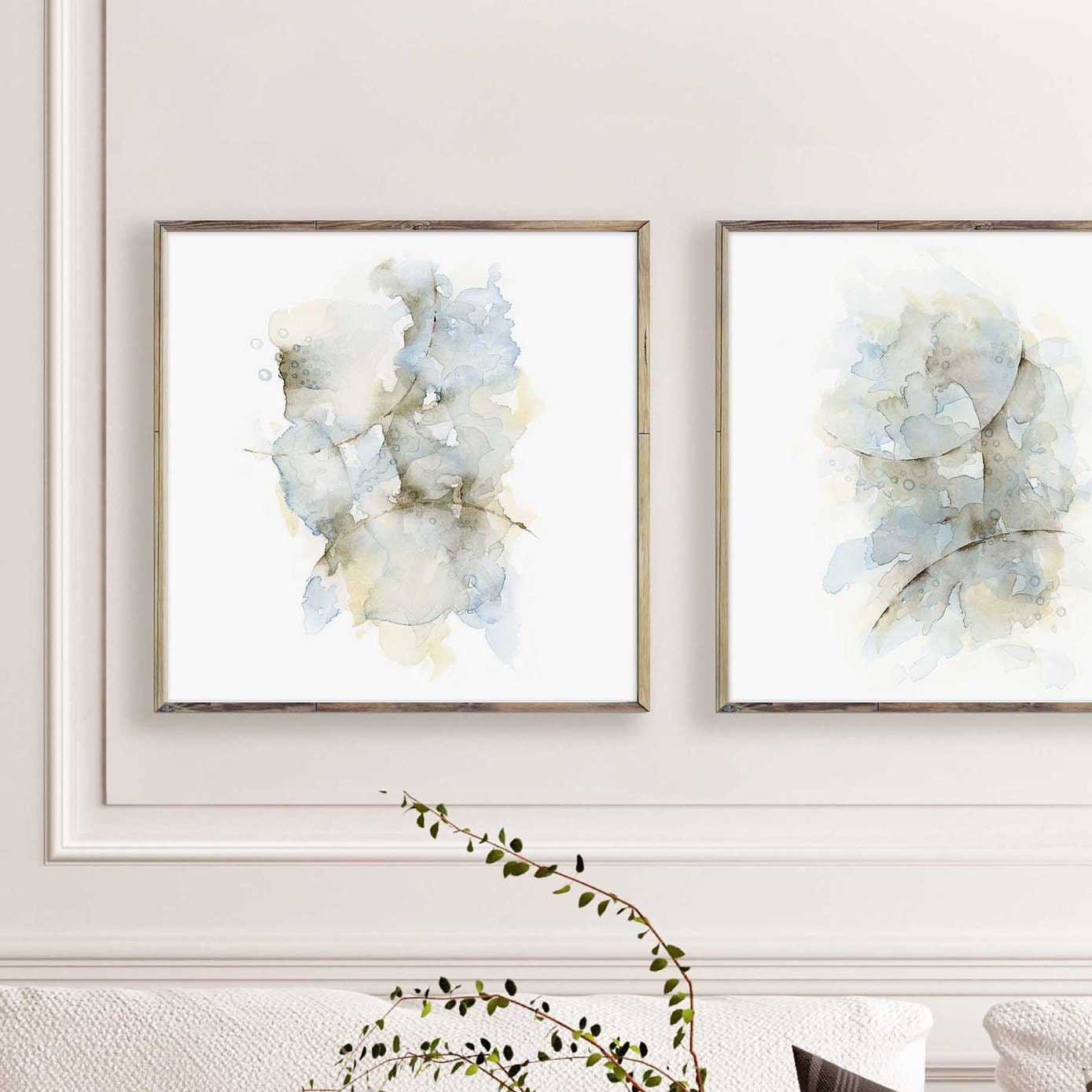 Square Print Set Living Room Wall Art Set of 3 Prints | Etsy UK