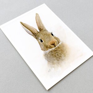 Rabbit Art Print, Bunny Watercolor, Farmhouse Wall Decor, Farm Animal ...