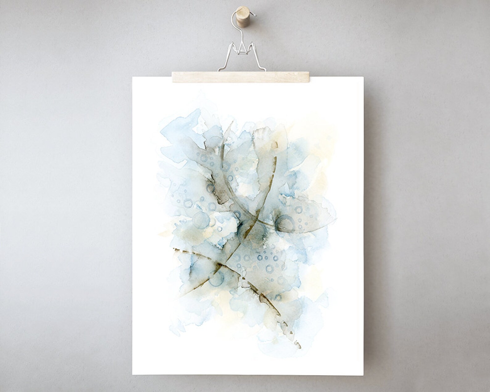 Triptych Wall Art, Abstract Art Print Set of 3 Watercolor Paintings ...