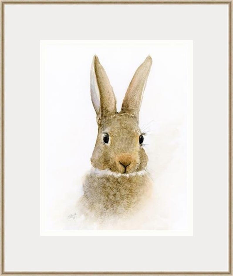 Rabbit Art Print Bunny Watercolor Farmhouse Wall Decor Farm - Etsy