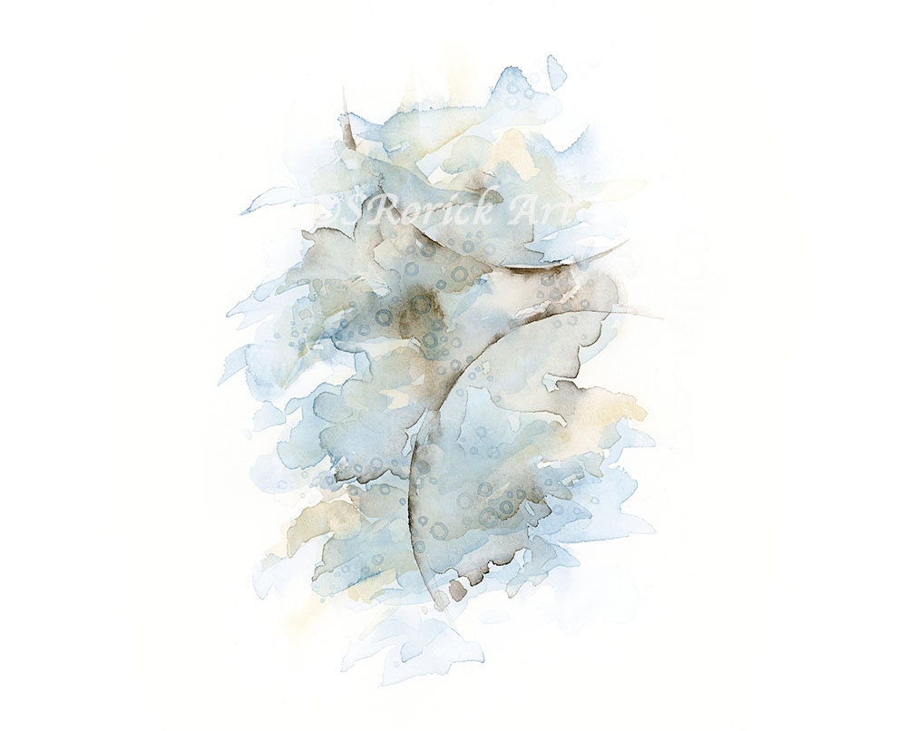 Triptych Wall Art, Abstract Art Print Set of 3 Watercolor Paintings ...