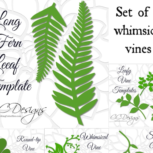 Leaf & Vine Templates Printable Vine Template Leaf Vine SVG | Etsy