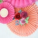 Paper Flower Rosette Fan Decorations, DIY Rosette Templates, Paper ...