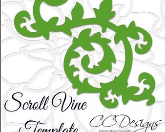 Round-tip Vine Leaf Template Paper Vine Templates Paper Leaf | Etsy